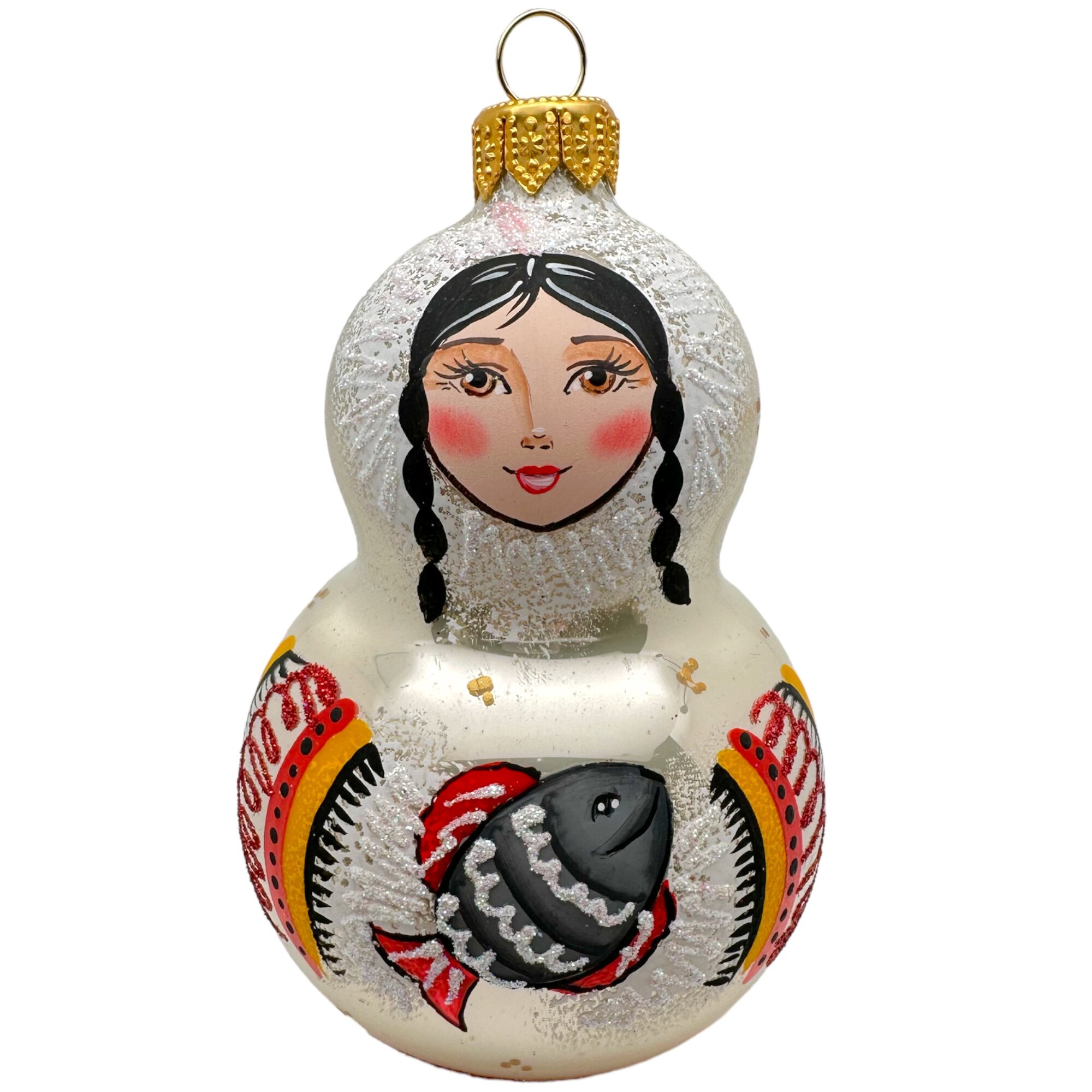 Ёлочная игрушка "Матрёна Северная" (Винтажный шар)