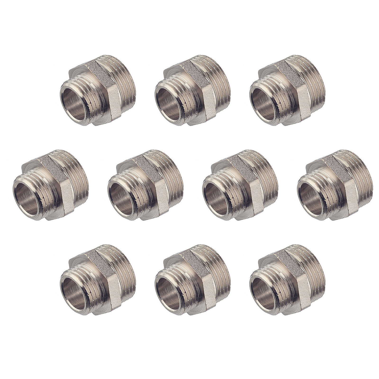 Ниппель переходный 3/4 НР(ш) х 1/2 НР(ш) латунный (10 шт.)