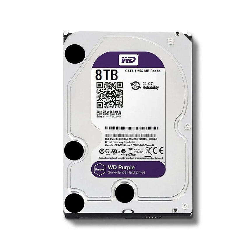 Жесткий диск SATA Western Digital Purple 8tb 5640rpm, 256mb WD85PURZ
