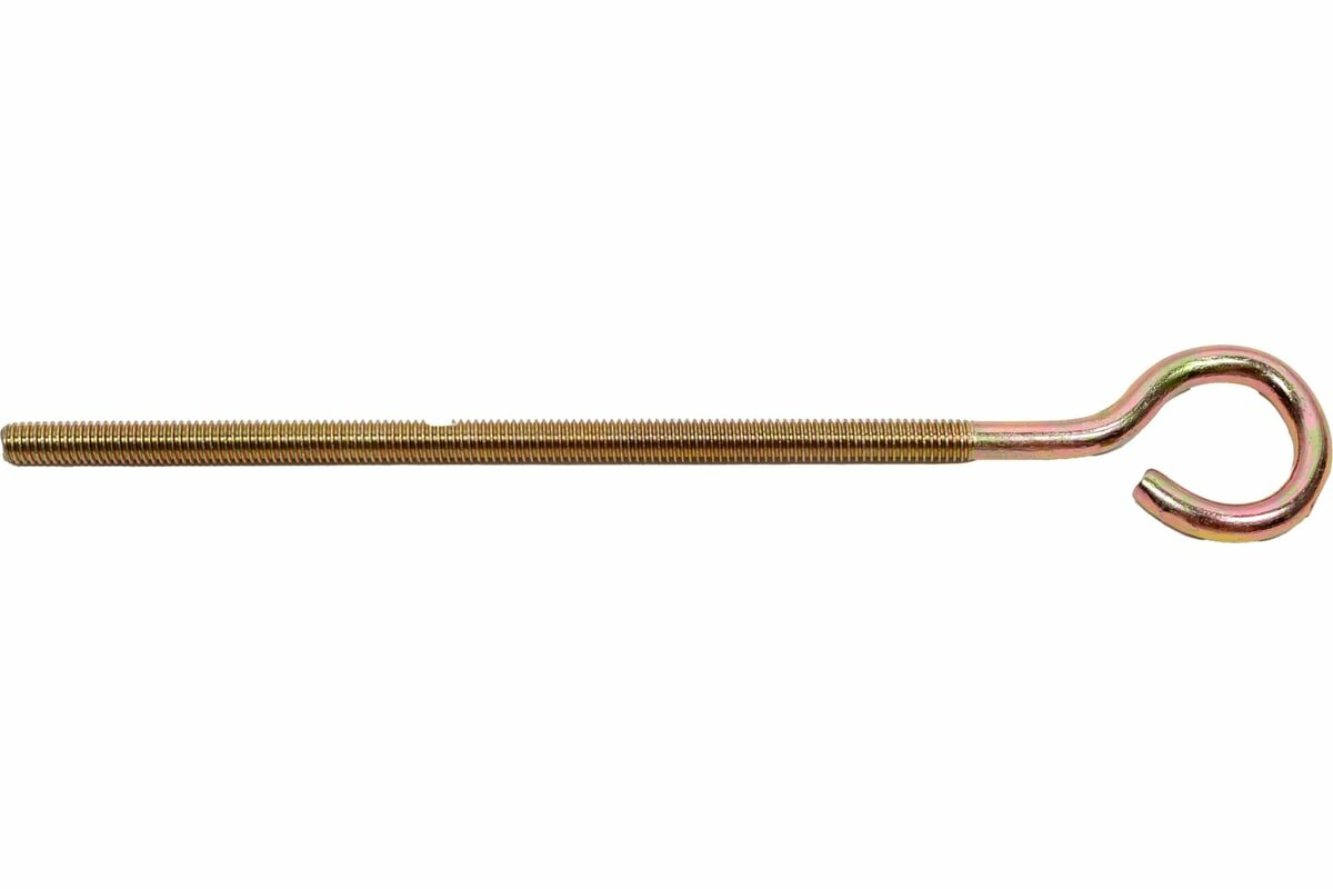 БК Винт-полукольцо с метрической резьбой 6x120 мм, цинк, набор 15 шт для крепежа