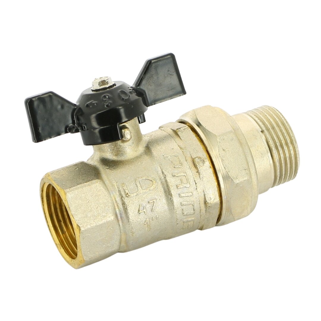 Кран шаровый с разъемным соединением LD Pride НВ 1" - полный проход, бабочка