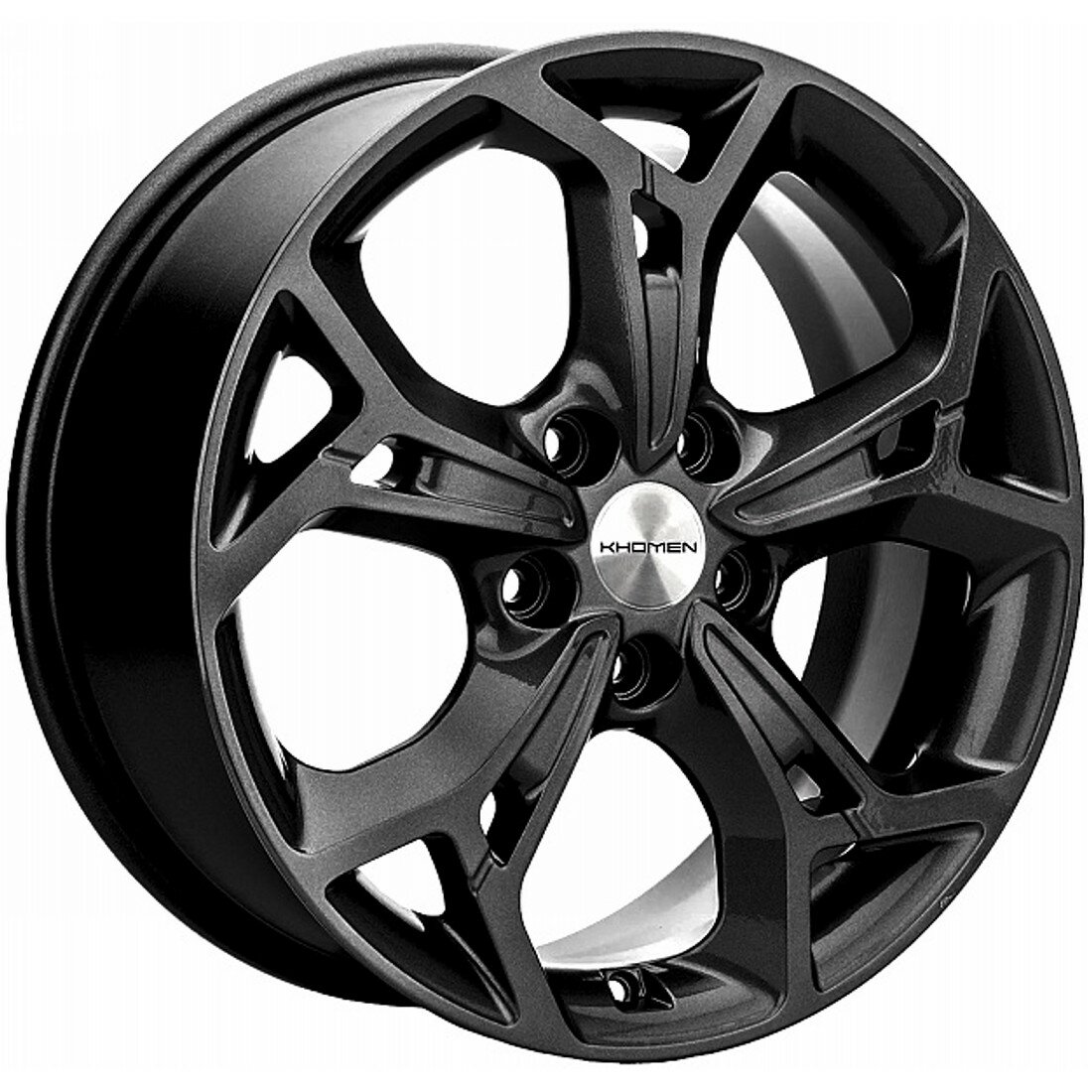 Колесный диск Khomen Wheels KHW1702 7x17 5x114,3 ET48 56,1 Black литой для автомобиля