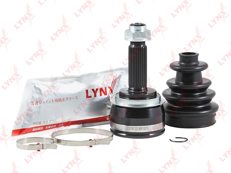 ШРУС наружный LYNXauto CO-3697. Для: Hyundai, Хендай Solaris(Солярис) 1.4-1.6 10>, Kia, Киа, Rio 1.4-1.6 11>. Резьба 1 - MM22x1,5. Шлицы наружные, шт. - 25. Шлицы внутренние, шт. - 22.