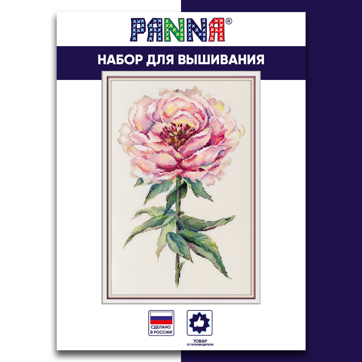 Набор для вышивания PANNA C-7468 "Пион" 25.5 х 38.5 см