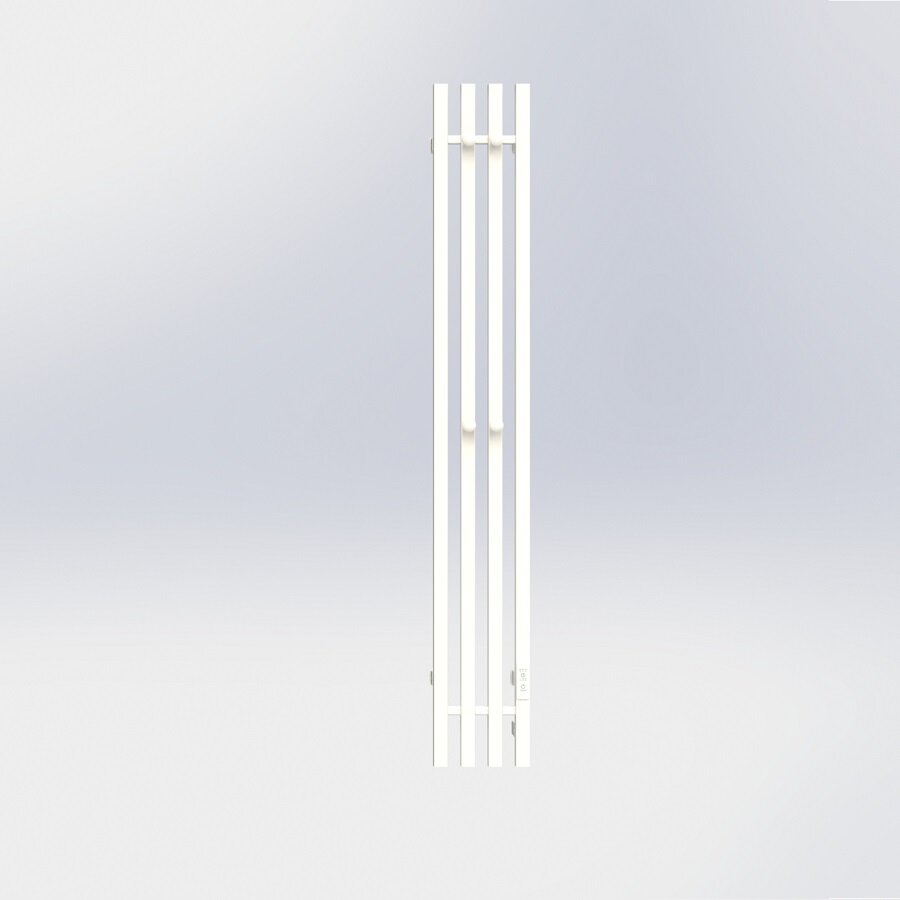 Полотенцесушитель электрический TermoPrime 1200*205мм белый 4 крючка, 4 секции подключение справа