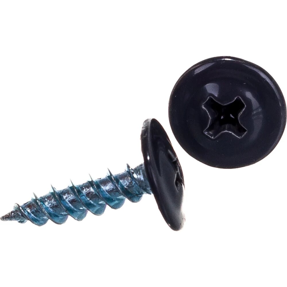 Саморез, Качественный, с прессшайбой Качественный крепеж серый графит, 4.2х19 мм, RAL 7024, острый, 220 шт. 0200294 КЧ