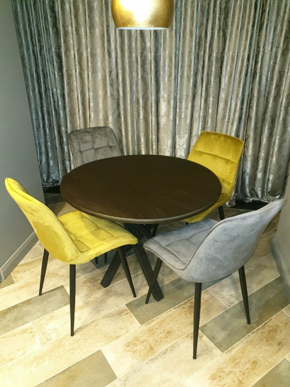 Стол "EasyLOFT" в стиле лофт для бара, кафе или ресторана, массив хвойных пород, 90х80х75 см.