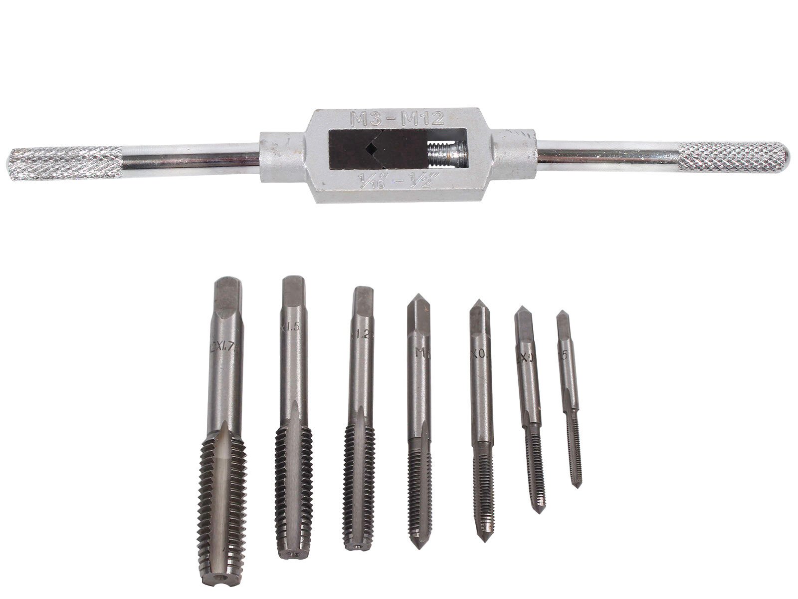 Набор метчиков 7 шт. Профи М3-М12 с метчикодержателем