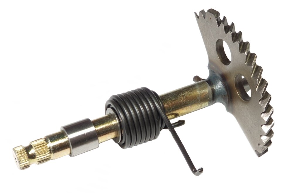 Зубчатый сектор кикстартера 4T (полумесяц длинный+ пружина) (L=147мм) (31) 157QMJ