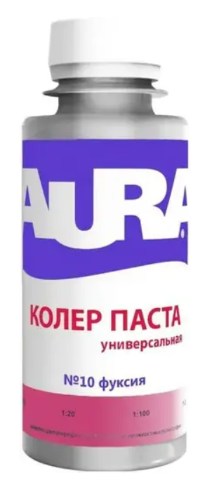 Колер Паста Aura 0.1л Фуксия №10, Универсальная.