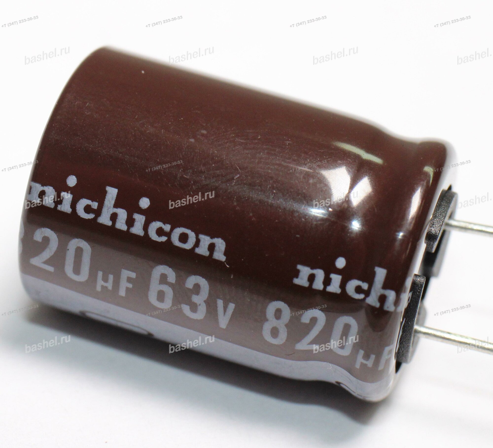 ECAP 820 мкФ / 63В (18х25) PW 105°C (8000ч.), Конденсатор электролитический, NICHICON, low imp.