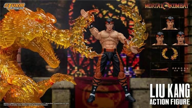 Фигурка Лю Канг и Дракон эксклюзив - Мортал Комбат. Mortal Kombat Liu Kang and Dragon Exclusive - Mortal Kombat. Storm Collectibles.