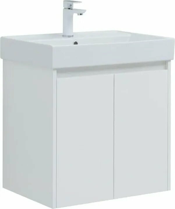Тумба с раковиной Aquanet Nova Lite 57.6 белая