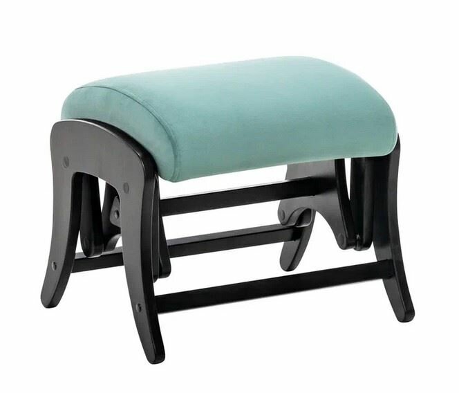 Пуф-маятник Универсальный Red Black светло-зеленый, велюр и дерево, мягкое сиденье