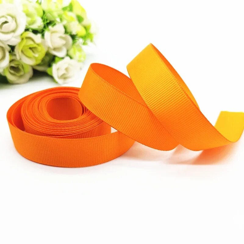Лента репсовая LXGSMBENTENG 5 ярдов 6, 10, 15, 20, 25, 40, 50 мм Оранжевый, Orange, 10mm