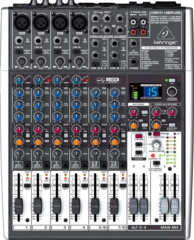 Аналоговый микшер BEHRINGER XENYX X1204USB