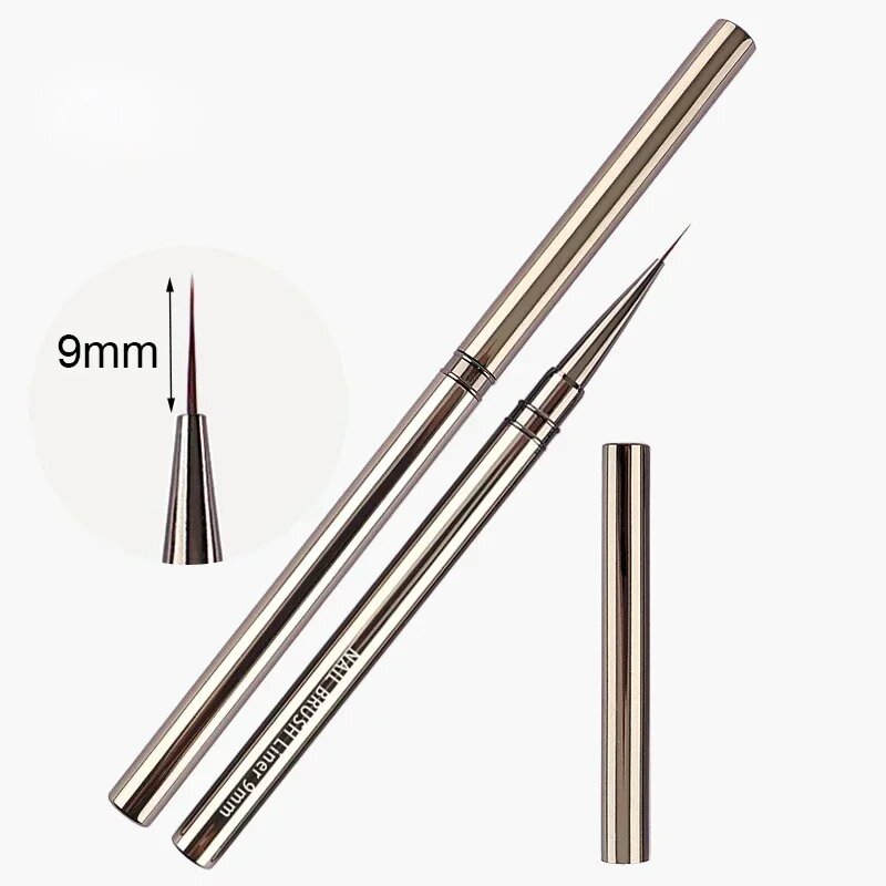 6/9/12/15/18 мм тонкая кисть для дизайна ногтей для маникюра, кисть для подводки ногтей, линия для рисования, полоска, цветочная ручка, маникюрные кисти, инструменты