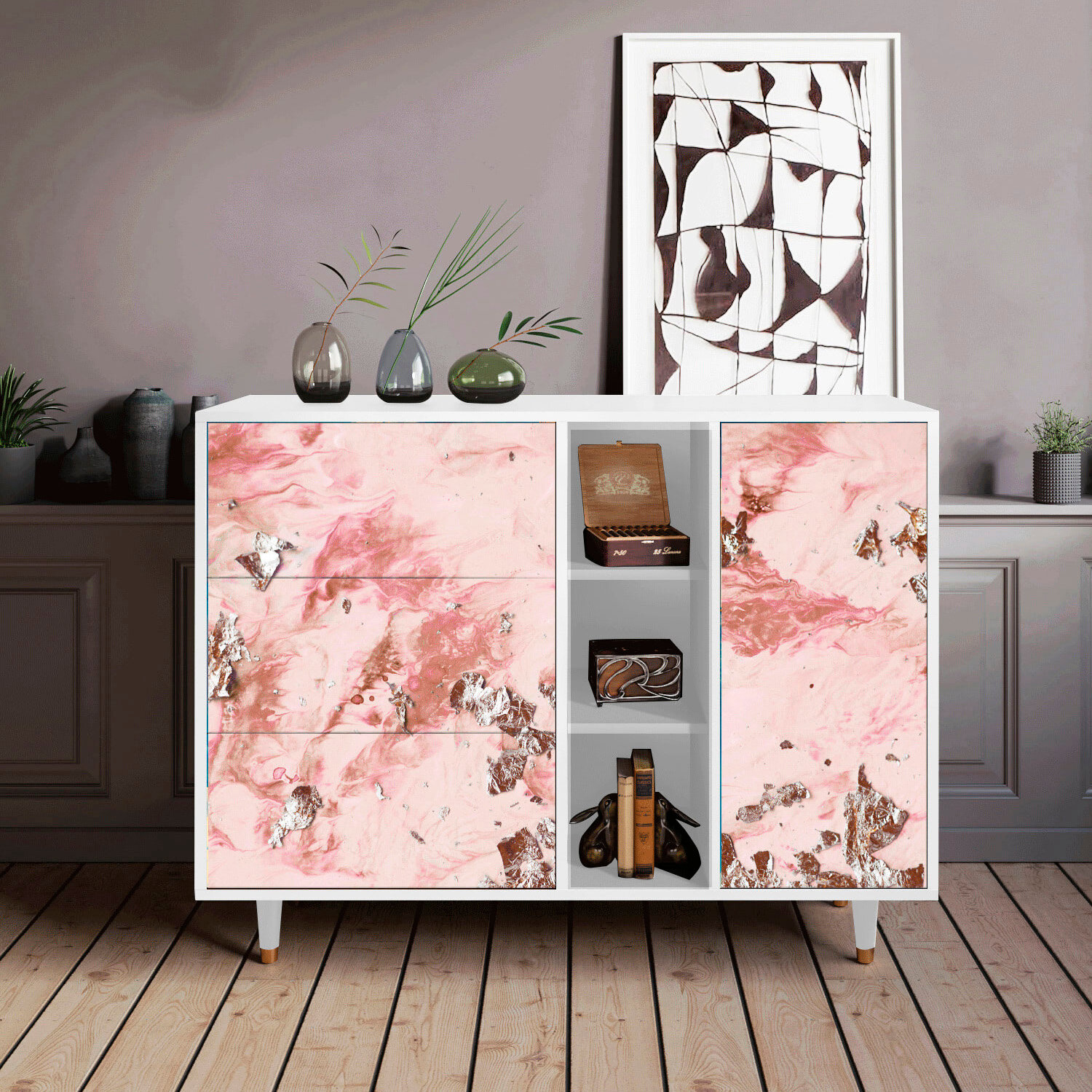 Комод - STORYZ - BS2 Cotton Candy, Разер - 125 x 97 x 48 см , Цвет корпуса - Белый