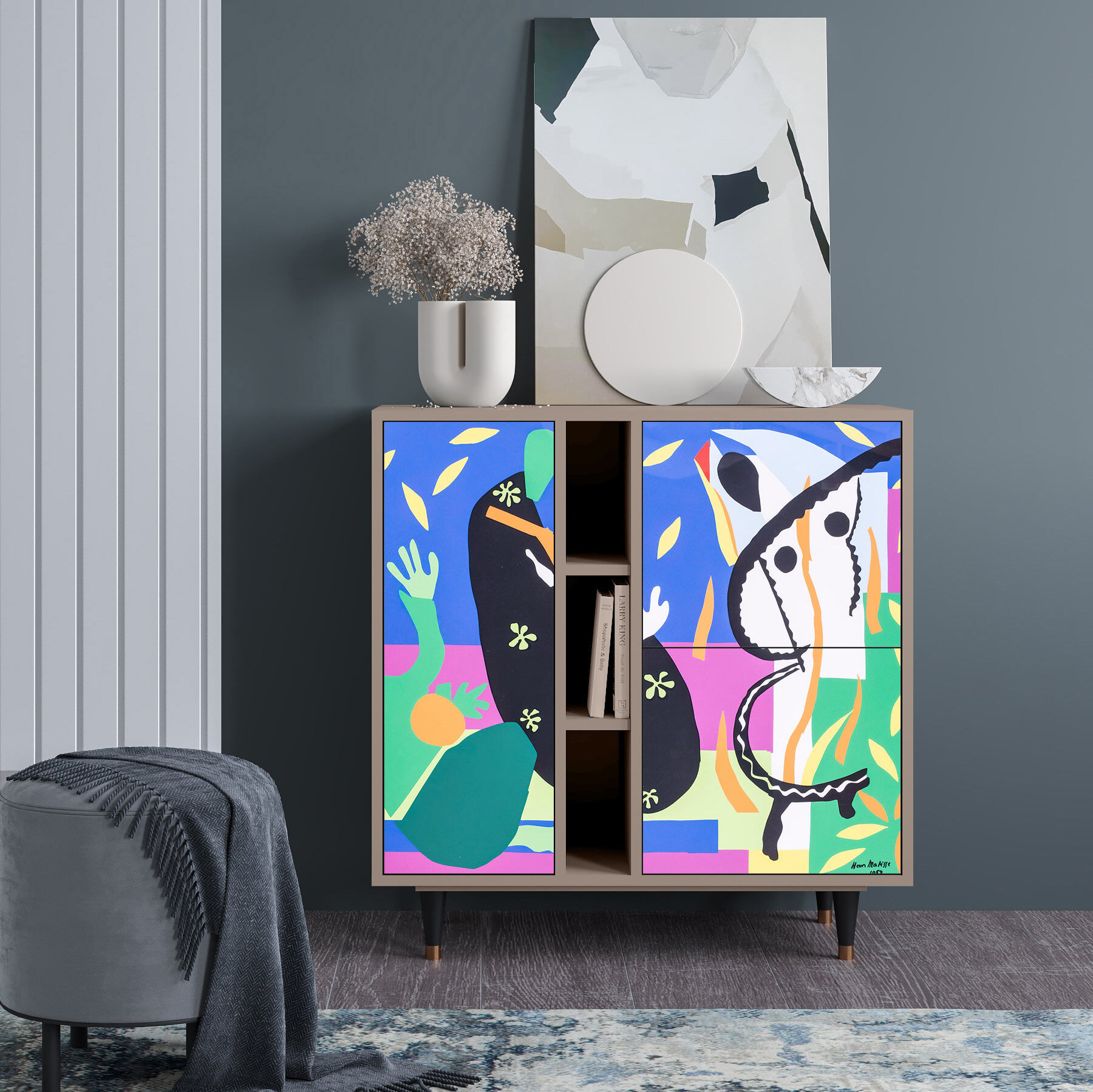 Комод - STORYZ - BS5 La Tristesse du Roi by Henri Matisse , Размер - 94 x 96 x 41 см, Цвет корпуса - , Бежевый