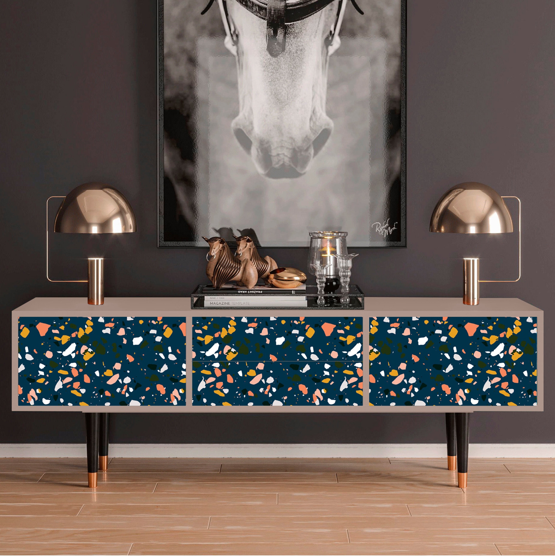 ТВ-Тумба - STORYZ - T4 Night Sky Langhterns, Размер - 170 x 59 x 48 см, Цвет корпуса - , Бежевый