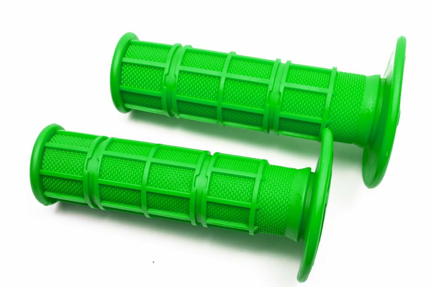 Ручки руля (грипсы) JMC Logo зеленые на мотоцикл, питбайк, эндуро.