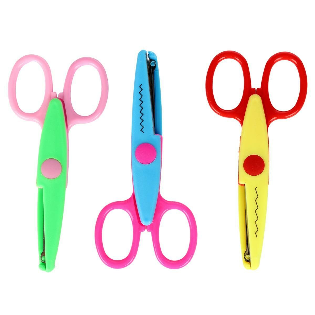 Ножницы детские фигурные "Зиг Заг", безопасные, 5 дизайнов, для аппликаций