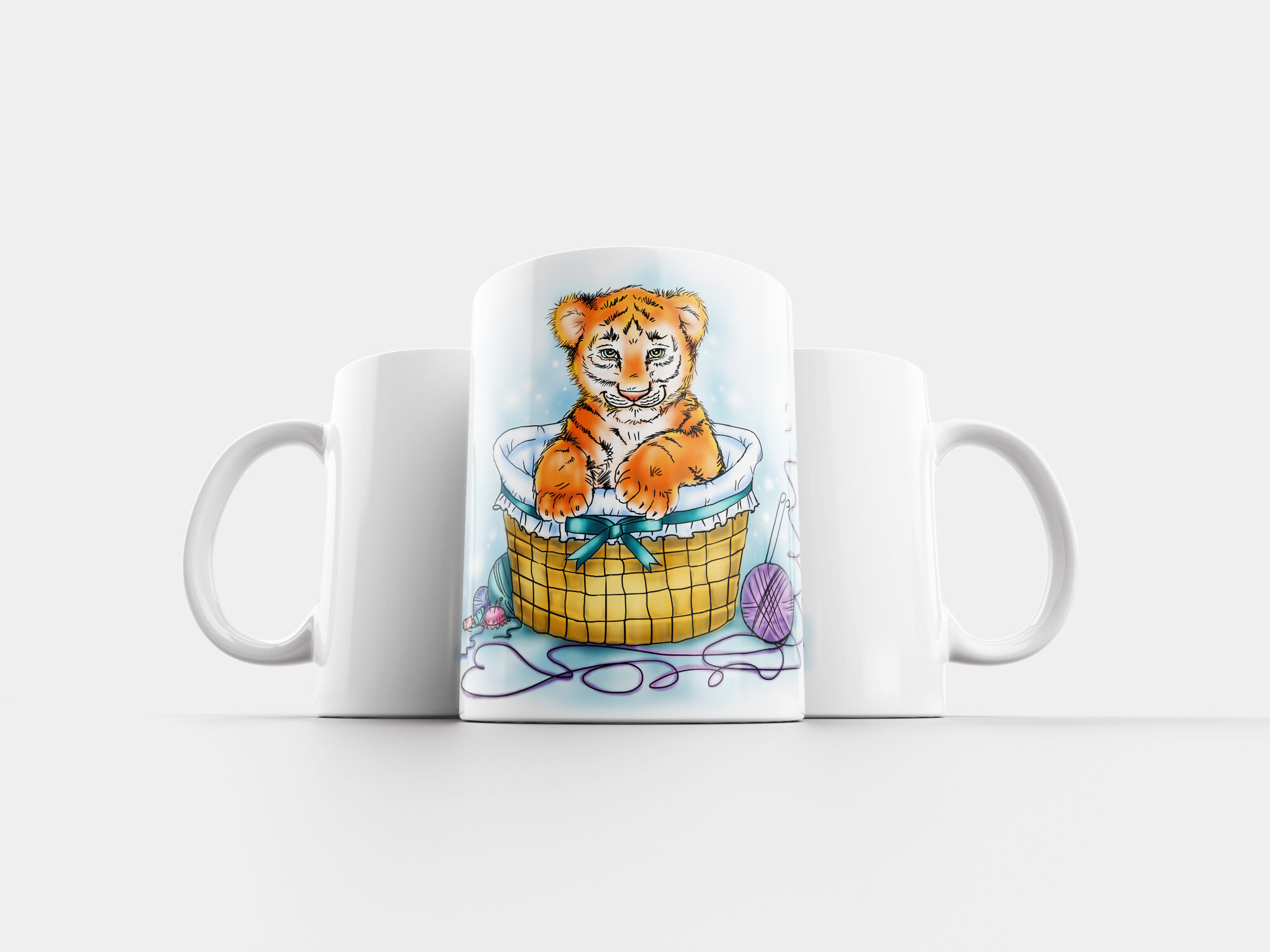 Кружка с рисунком тИгрррушка Тигр 2022 Бабушкин помощник