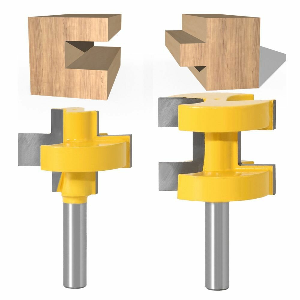 Набор фрез паз-шип, Нож для деревянной доски фреза для деревообработки , хвостовик 8мм