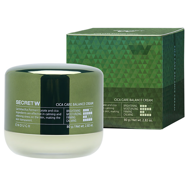 Крем для лица с экстрактом центеллы и лактобациллами [Enough] Secret W Cica Care Balance Cream