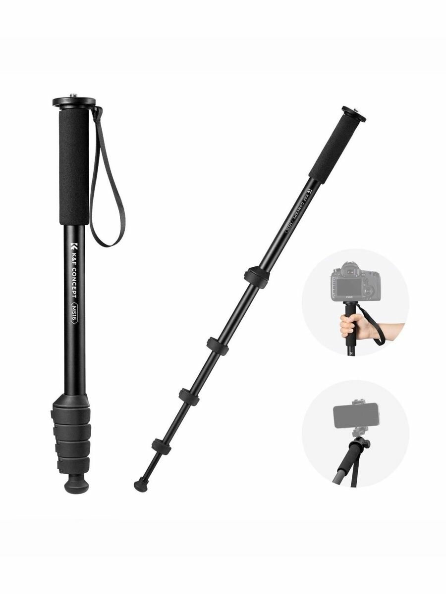 Монопод штатив для селфи универсальный 160 см K&F Concept KF09.138