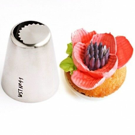 Насадка кондитерская "Лепесток зубчик", верх d-25мм, низ d-35мм, h-42мм