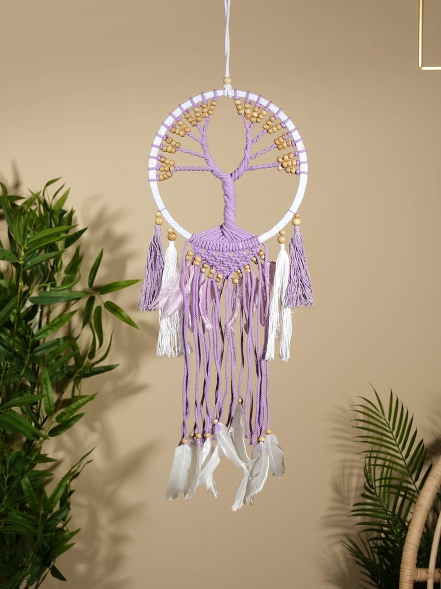 Ловец снов Сима-ленд "Лавандовое дерево", дерево/пластик, 22x60 см