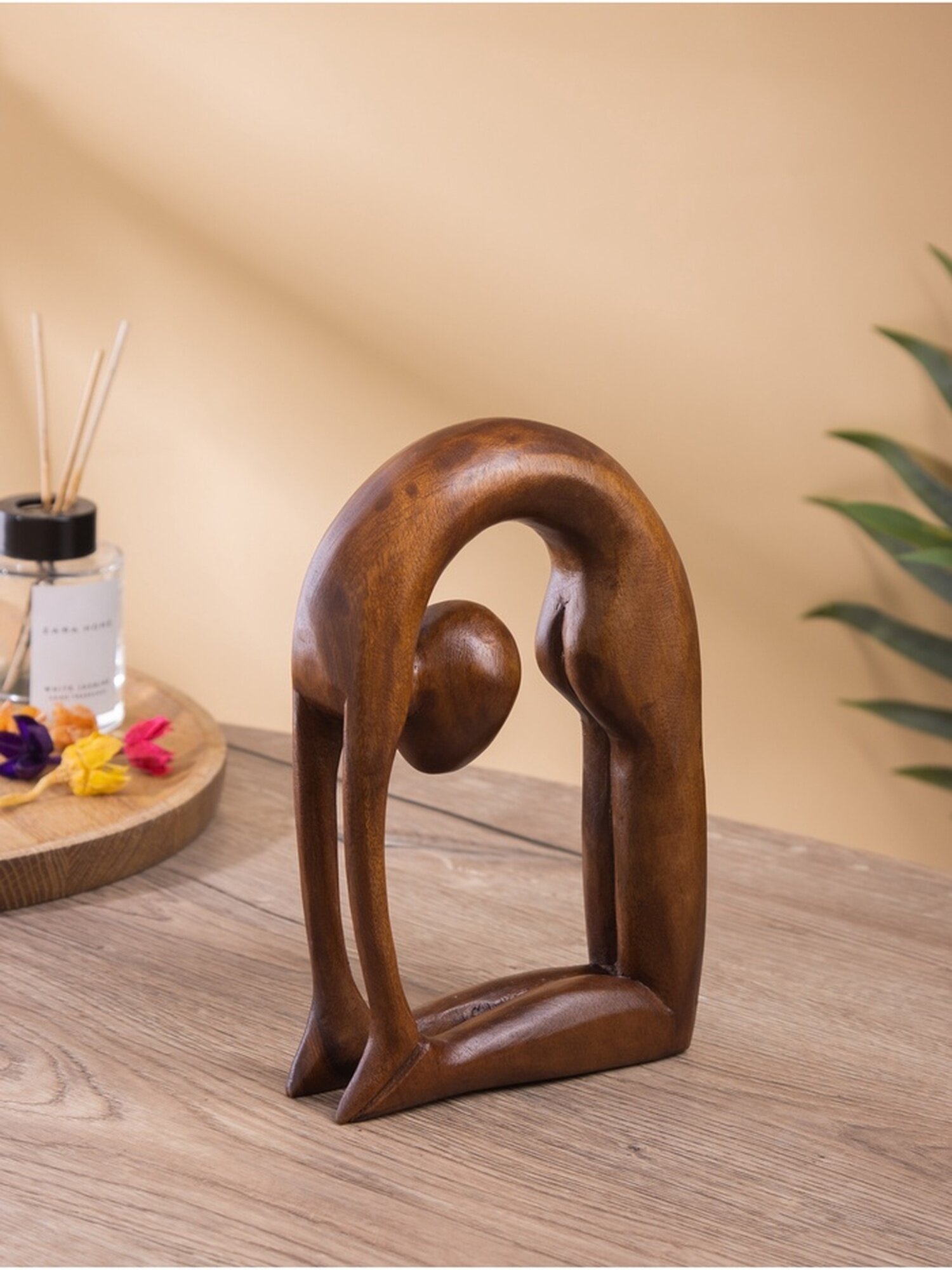 Статуэтка Сима-ленд "Пластика", дерево, 14x4x20 см, коричневая