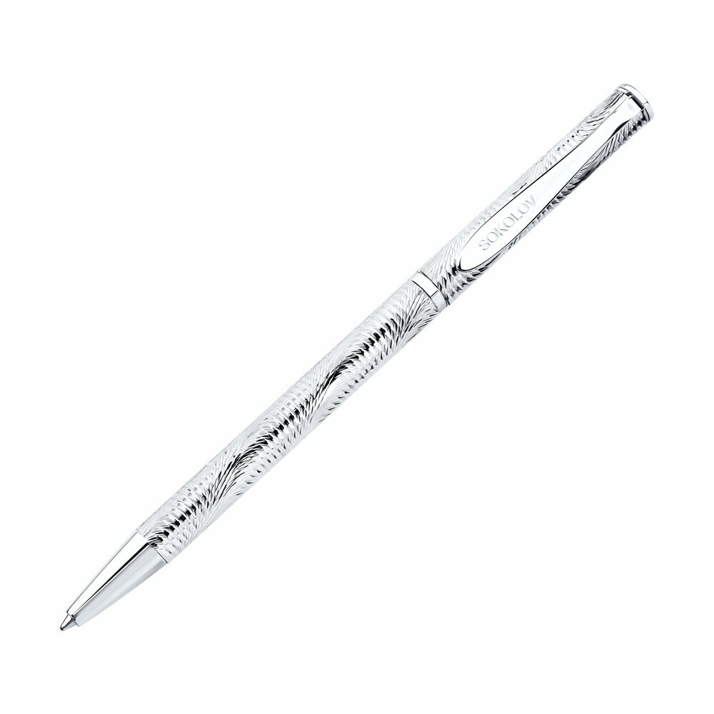 Ручка SOKOLOV 94250085, серебро, 925 проба, родированная, 1 шт.