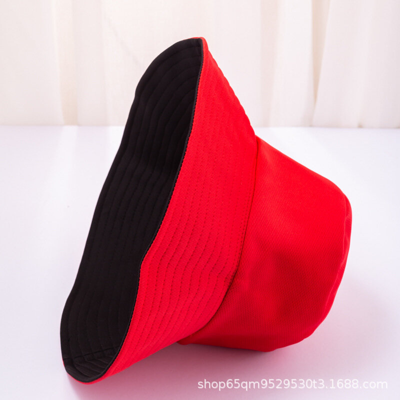 Шляпа, двусторонняя, черная и красная, зимняя, мужская и женская