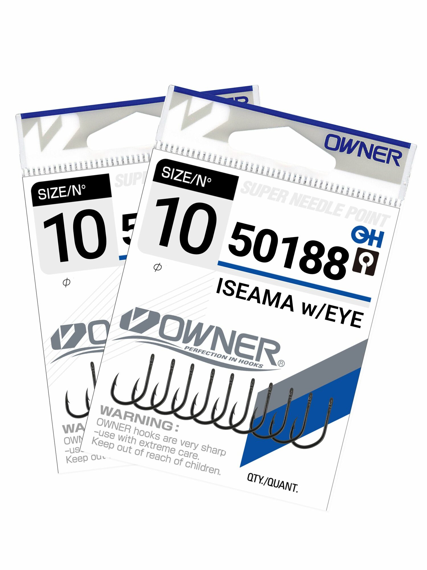 OWNER Крючок Iseama w/eye BC №10 10шт 2 упаковки
