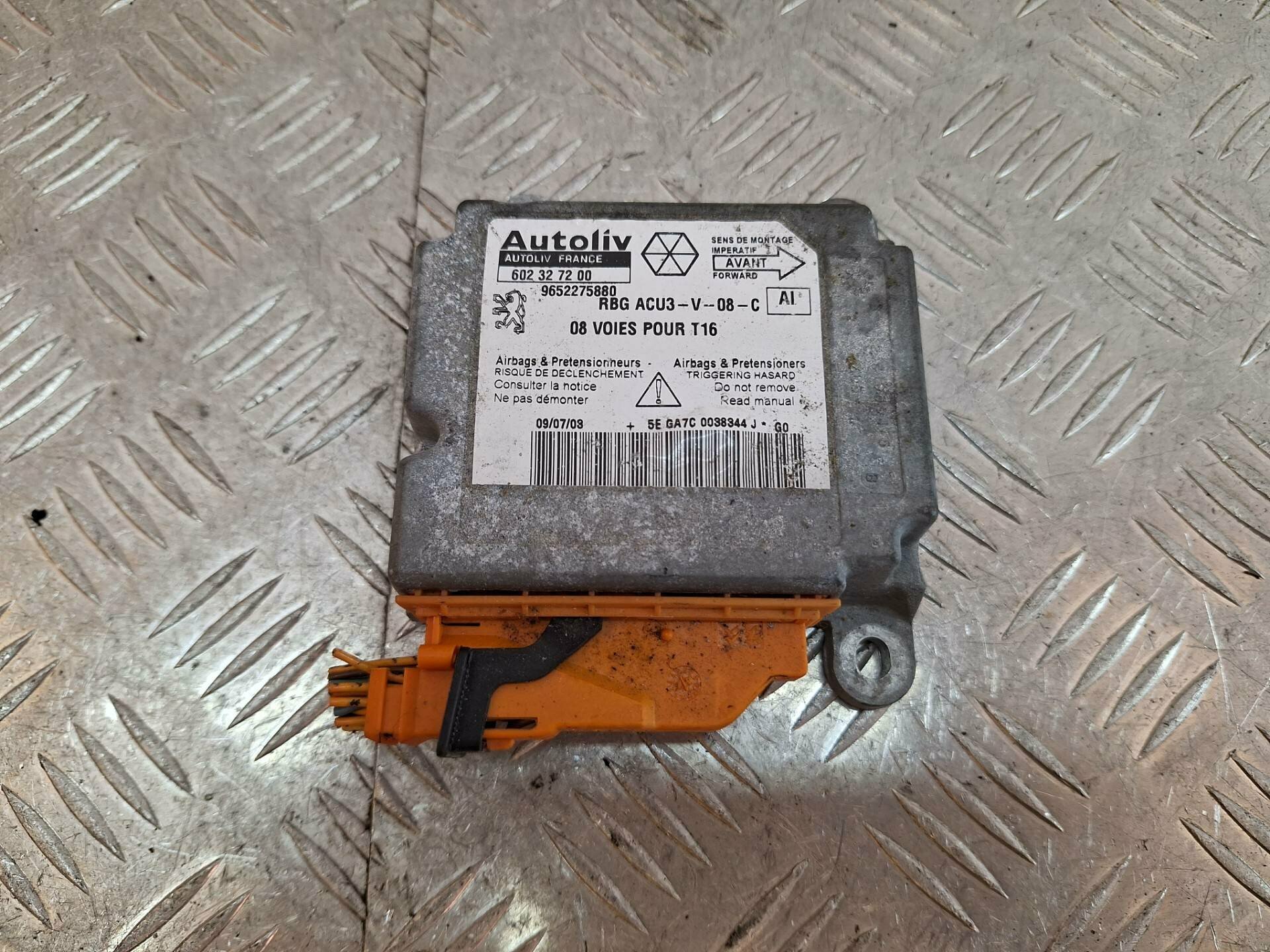 Блок управления подушками безопасности Peugeot 206 2002 602327200