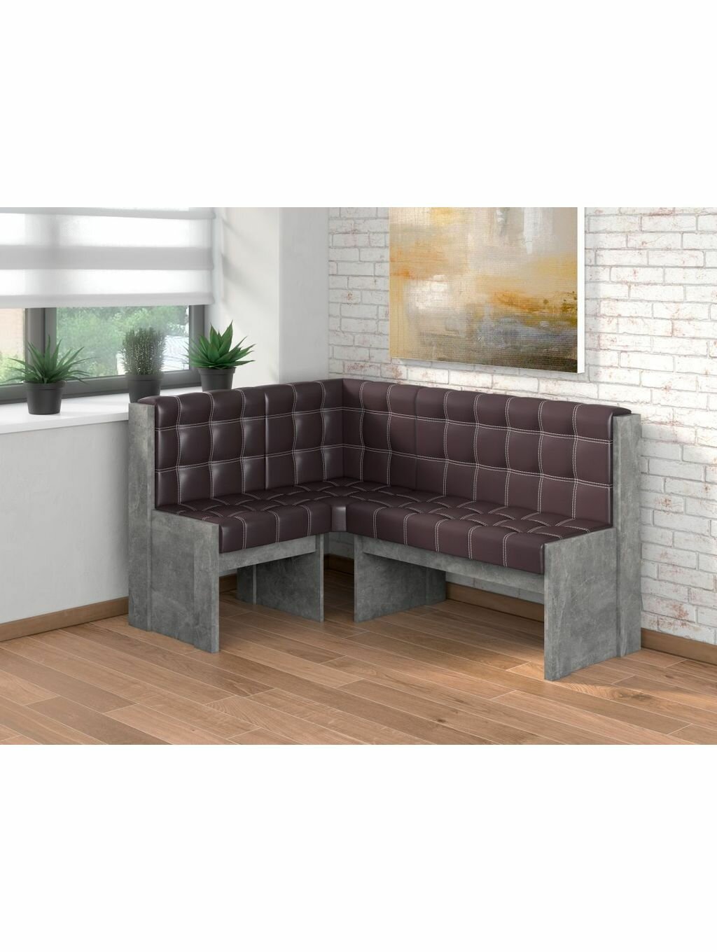 Кухонная скамья Квадро 146/106х52х86 см