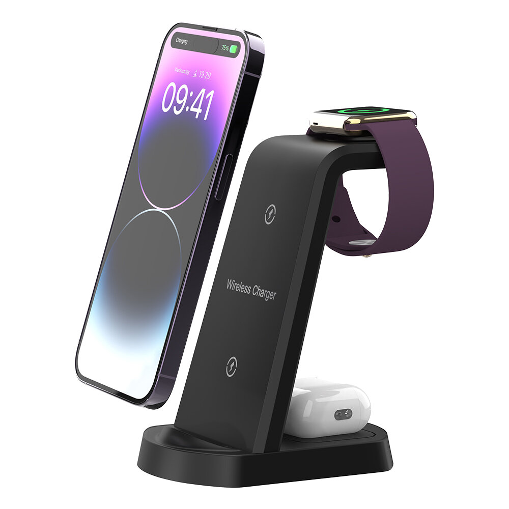 Беспроводная зарядная станция 3 в 1 для iPhone 11/12/13/14/Pro/Max/Xr/X/8, Iwatch