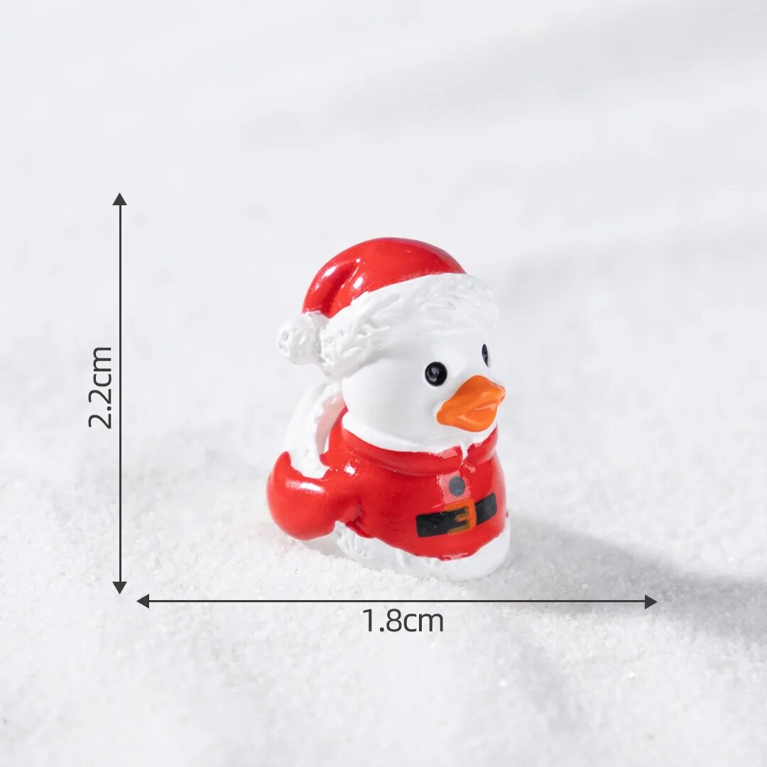 Микроландшафтная силиконовая фигурка Санта Клаус и олень Белый, type 1