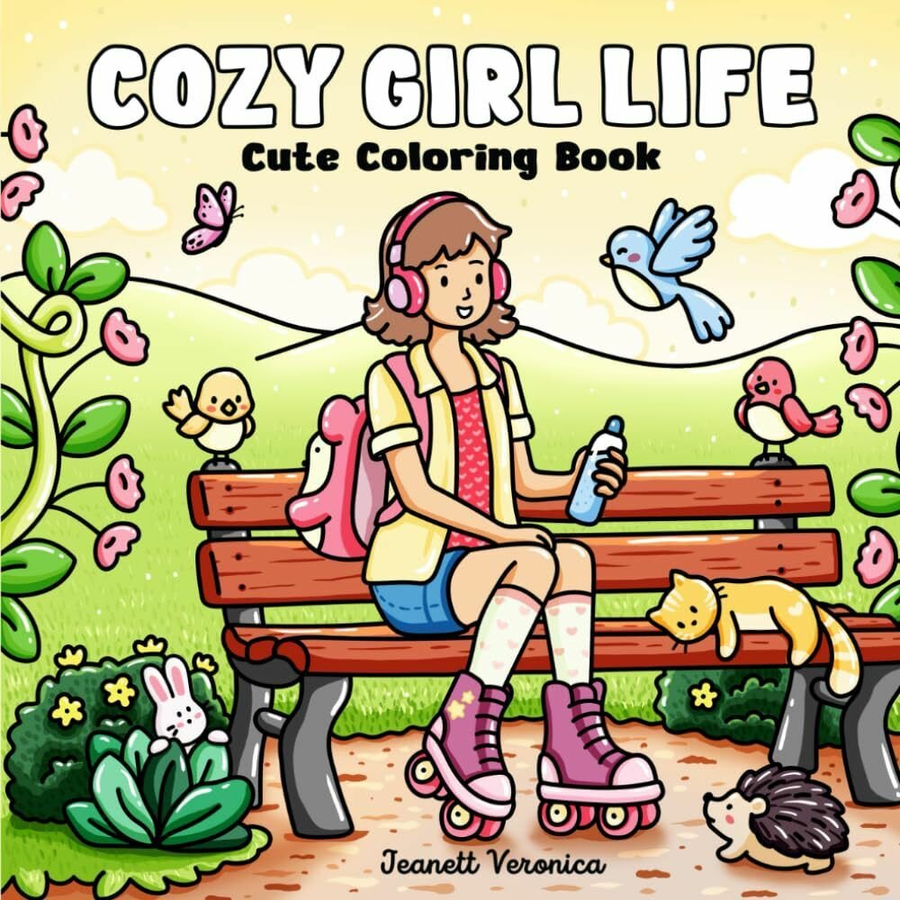 Раскраска антистресс для взрослых и подростков Coco Wyo -COZY GIRL LIFE 47