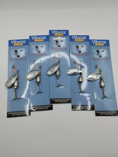 Блесна-вертушка Blue Fox Super Vibrax 3: набор из 5 штук, серебро