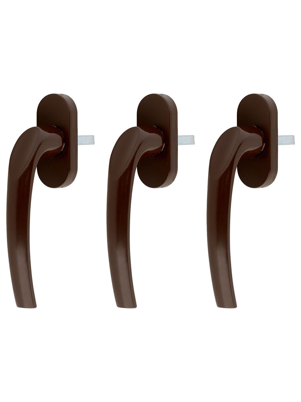 Ручка оконная коричневая металл (3 шт.)
