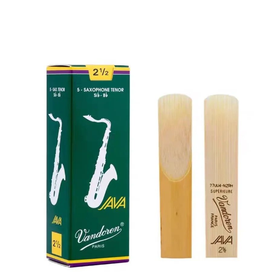 Vandoren JAVA Green трости для тенора саксофона, набор из 5 штук