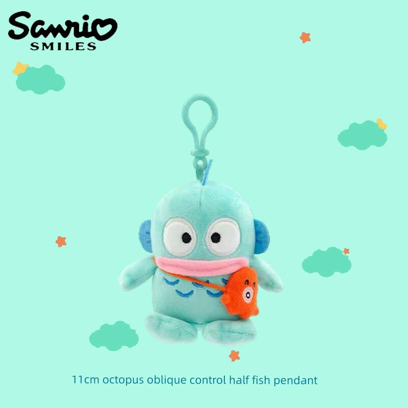 Официальный брелок Sanrio «Русалка Хантон», кукла-рыбка, милый шарм для сумки, маленькое украшение, брелок для рюкзака