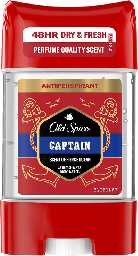 Дезодорант OLD SPICE "Captain", мужской, антиперспирант, стик, 48 ч, 70 мл