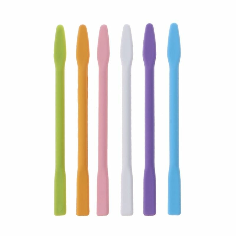 6 шт. силиконовые палочки для перемешивания, смесь смол макияжа лица, перемешивания жидкой краски, эпоксидной смолы, DIY Cra