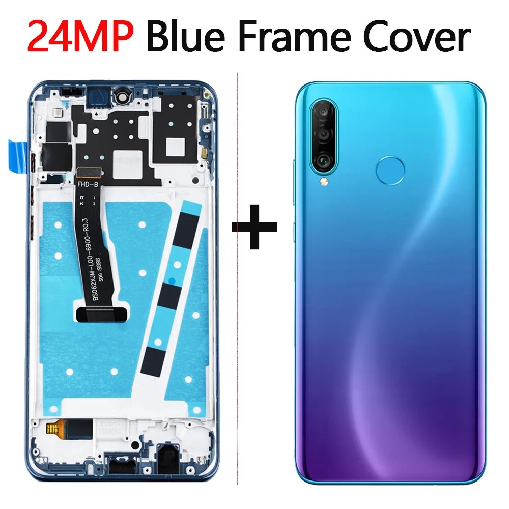6,15 "Новый качественный ЖК-дисплей для HUAWEI P30 Lite, сенсорный экран для HUAWEI 24MP Blue Kit