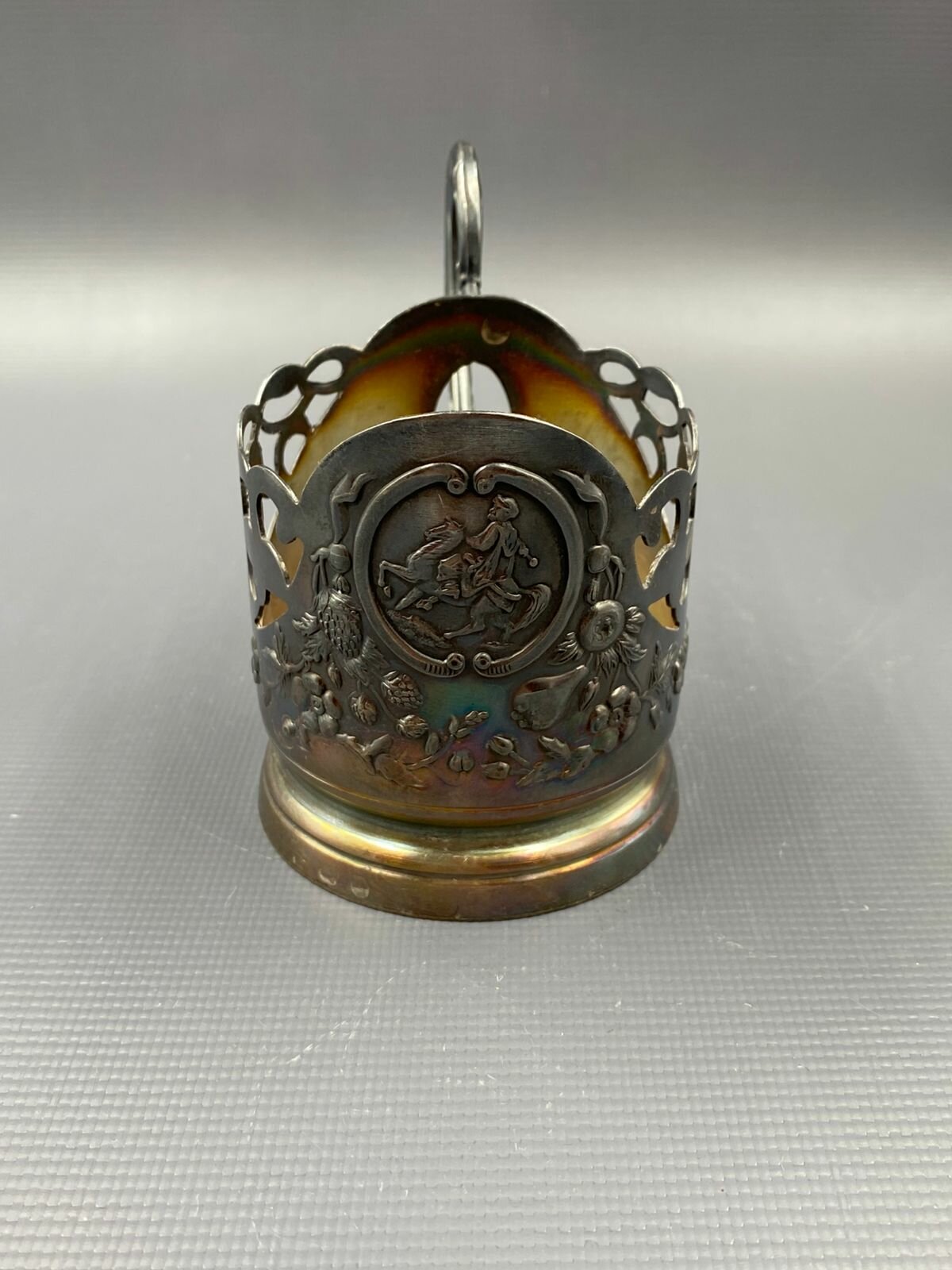 Подстаканник "Богдан Хмельницкий" Мельхиор, Киев СССР Отличное состояние! Винтаж!