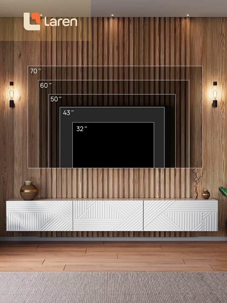 Тумба под телевизор подвесная длинная 180х30х27см